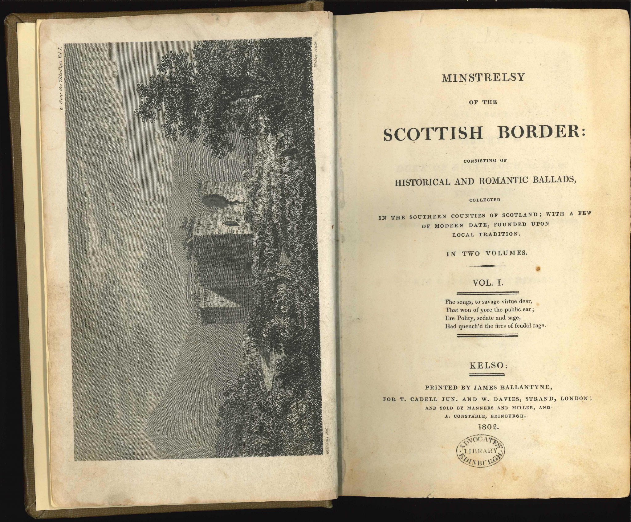 Walter Scott and The Minstrelsy of the Scottish Border – National ...