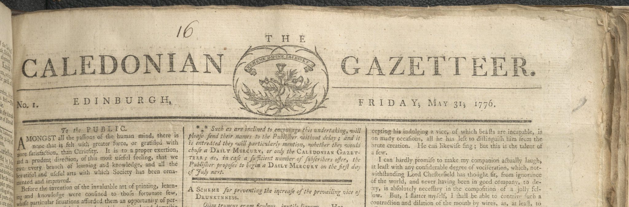 1776: a revolutionary year for Scottish newspapers – National Library ...