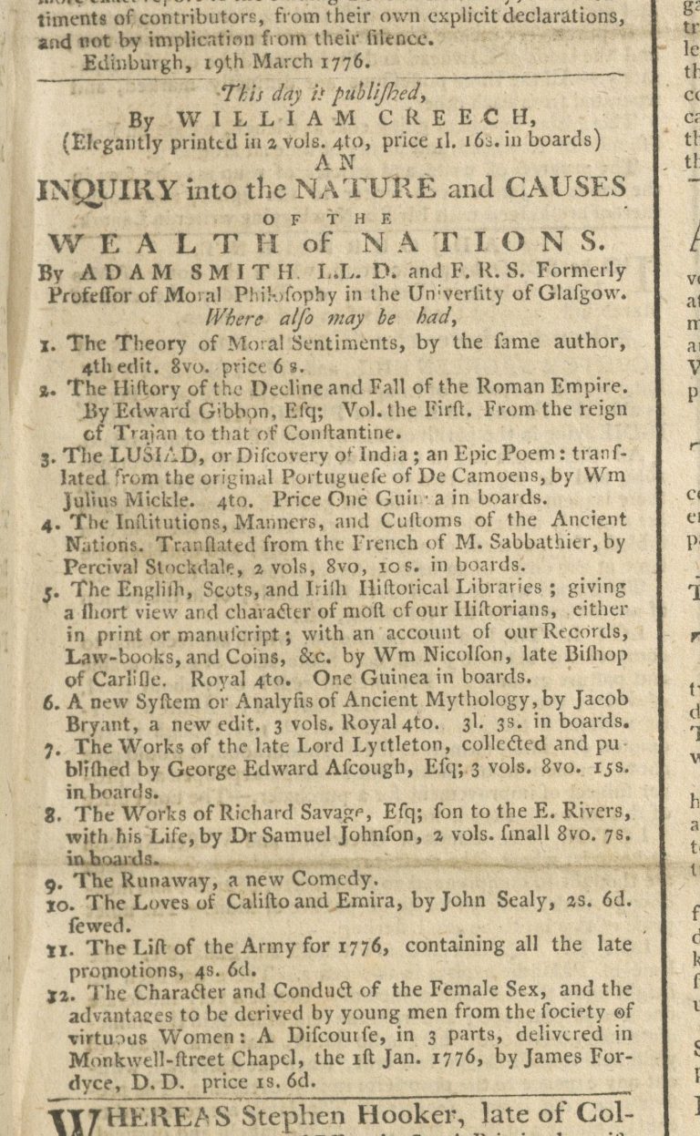 1776: a revolutionary year for Scottish newspapers – National Library ...